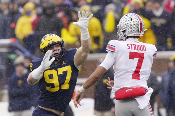 Michigan Wolverines’ head football coach Jim Harbaugh touts defensive ...